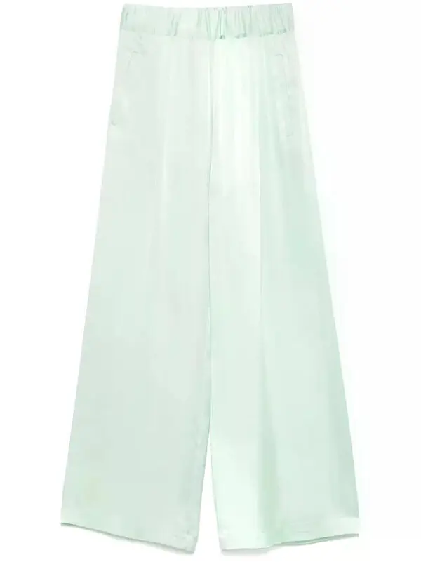 SEMICOUTURE Satin Trousers - Green