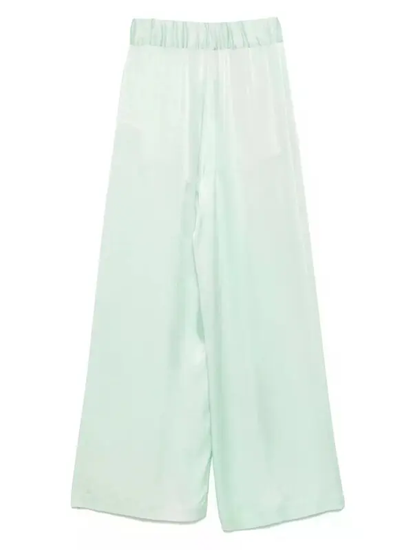 SEMICOUTURE Satin Trousers - Green