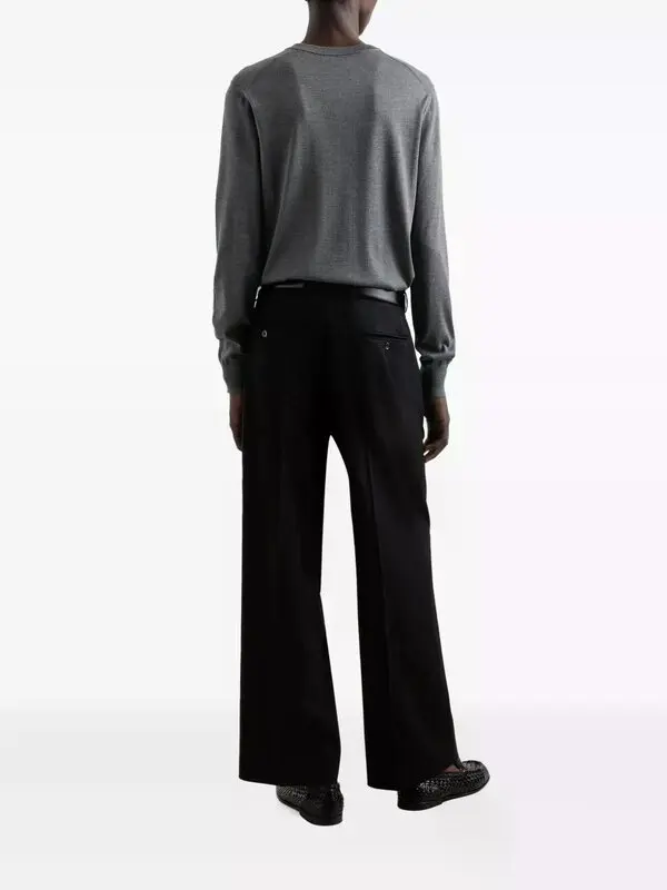 Dolce & Gabbana Logo-embroidered Silk Sweater - Grey