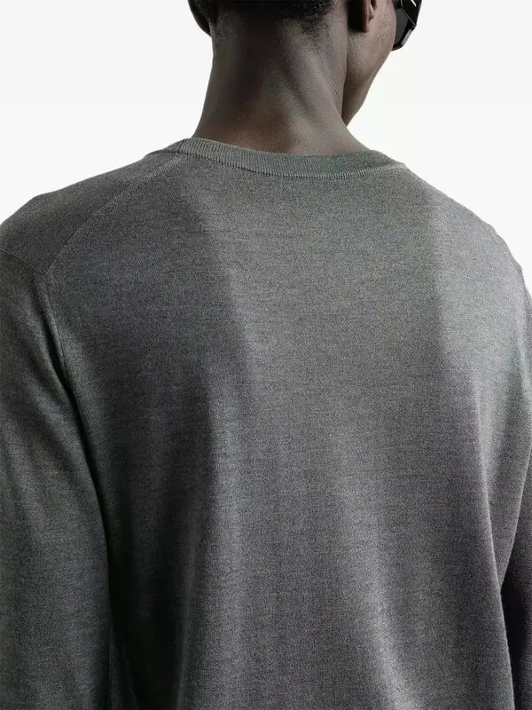 Dolce & Gabbana Logo-embroidered Silk Sweater - Grey