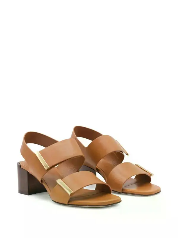 TOD'S Strappy Leather Sandals - Brown