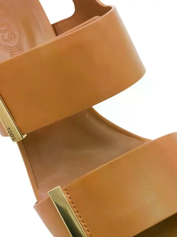 TOD'S Strappy Leather Sandals - Brown