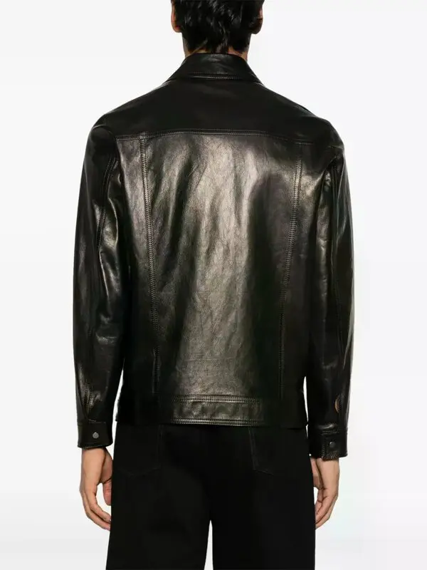 SALVATORE SANTORO Leather Shirt Jacket