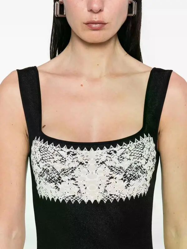 Alexander McQueen Snake Print Knit Dress