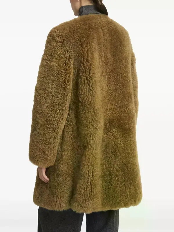 YVES SALOMON Belted Shearling Coat