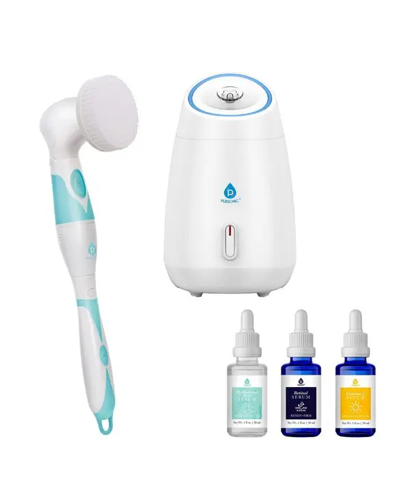 PURSONIC Complete Spa & Skincare Bundle – Facial Steamer - Multicolor