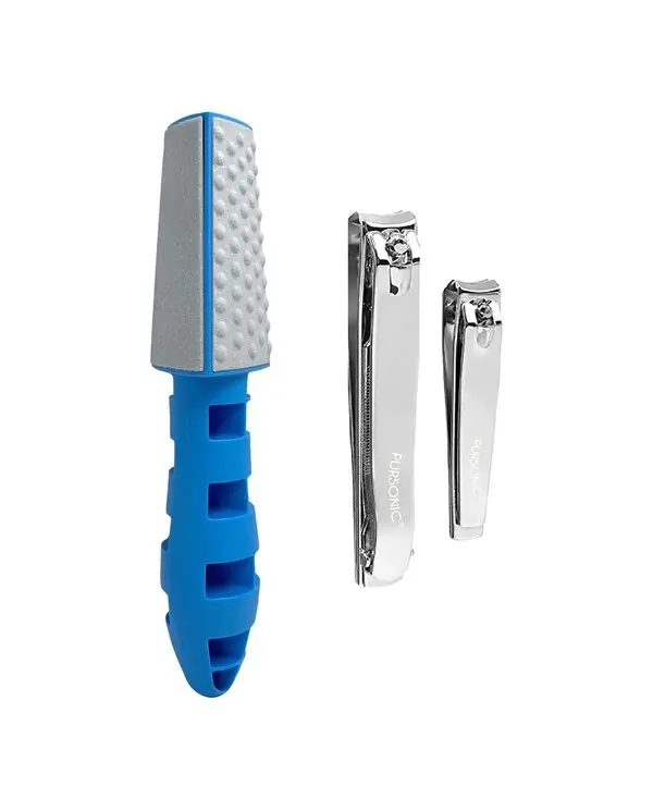 PURSONIC Premium Nail & Foot Care Bundle – Nail Clippers & 3-in-1 Callus Remover - Blue