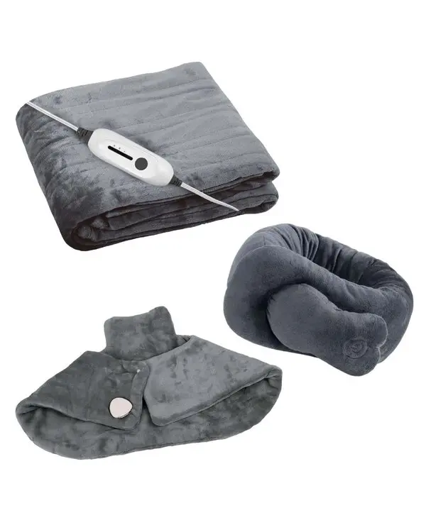 PURSONIC Ultimate Cozy Comfort & Relaxation Bundle – Heated Blanket