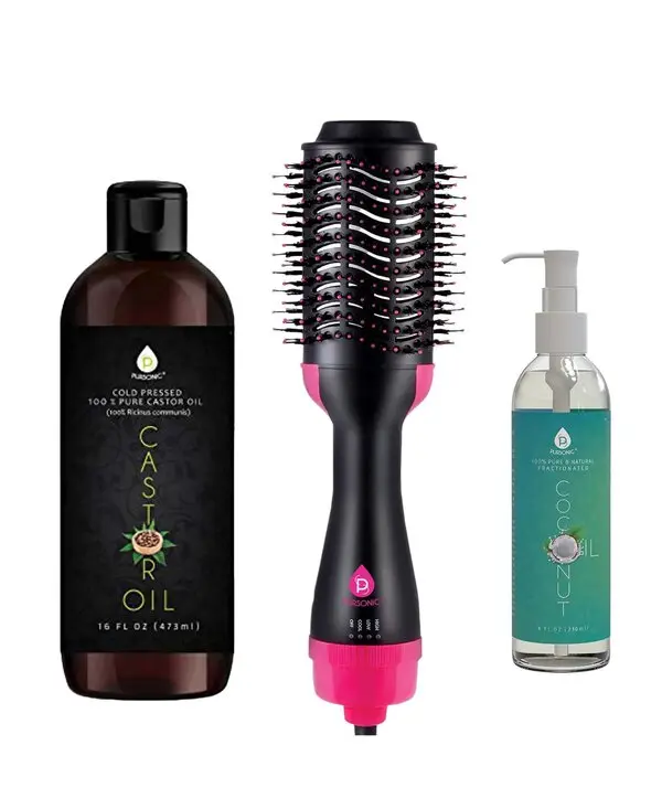 PURSONIC Hair Strengthening Bundle: Fractionated Coconut Oil - Black