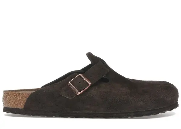 BIRKENSTOCK Boston Suede Clogs - Mocca