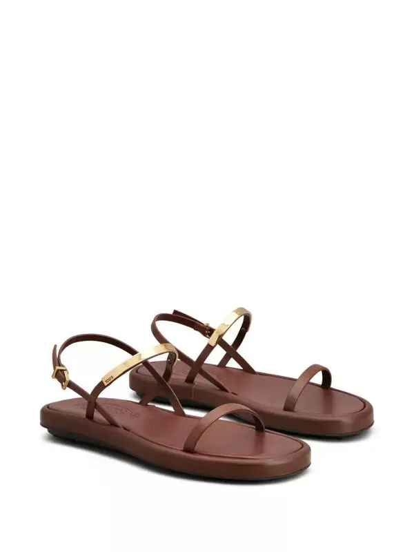 TOD'S Leather Sandals - Brown