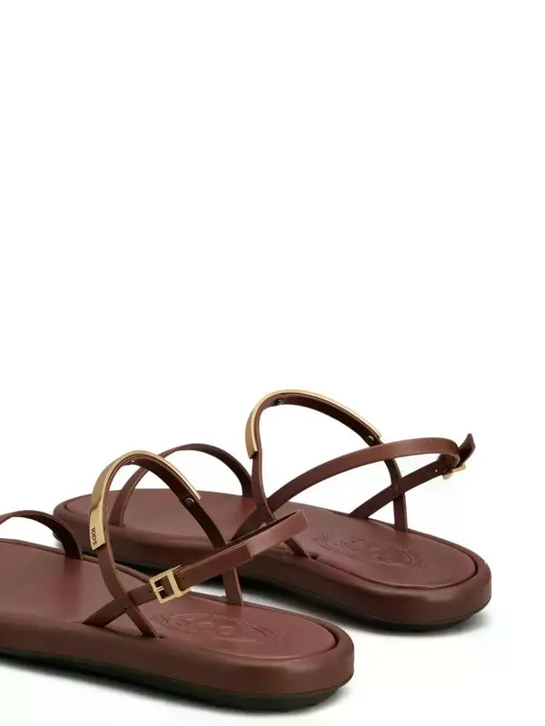 TOD'S Leather Sandals - Brown