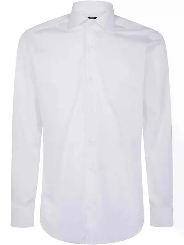 BARBA NAPOLI Spread Collar Shirt - White