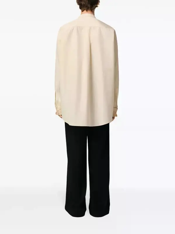 Ami Oversized Pleated-bib Shirt - Neutrals