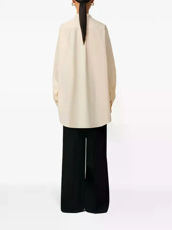 Ami Oversized Pleated-bib Shirt - Neutrals
