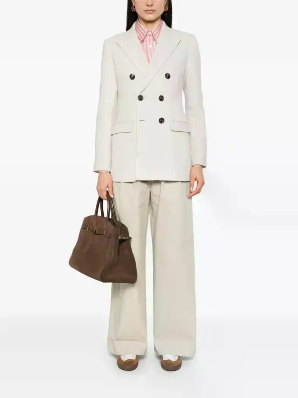 AMI Paris Double-breasted Blazer - Neutrals