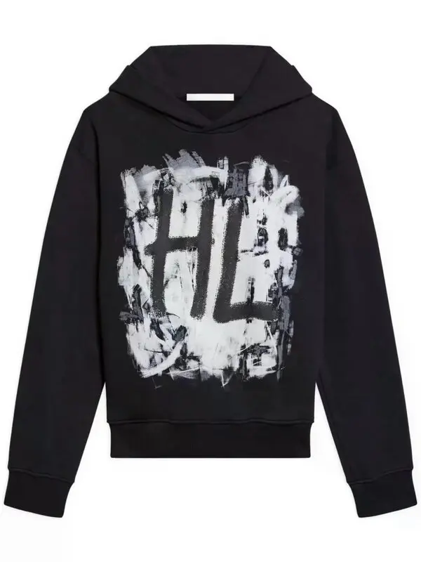 Helmut Lang Graphic-print Hoodie - Black