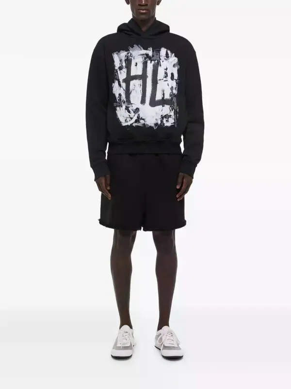Helmut Lang Graphic-print Hoodie - Black