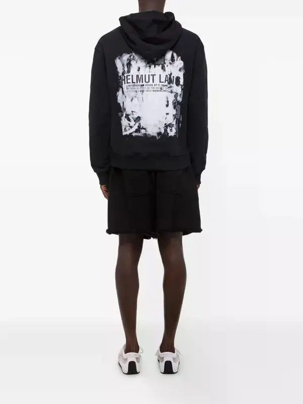 Helmut Lang Graphic-print Hoodie - Black