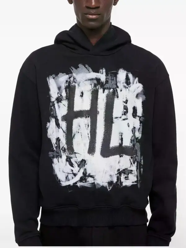 Helmut Lang Graphic-print Hoodie - Black