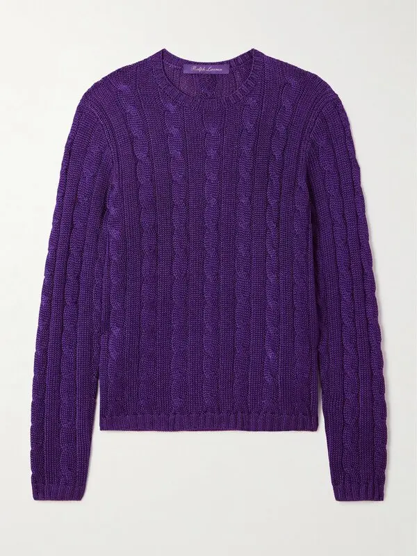 Ralph Lauren Cable-knit Silk Sweater