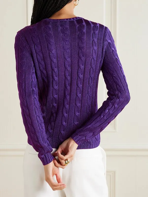 Ralph Lauren Cable-knit Silk Sweater