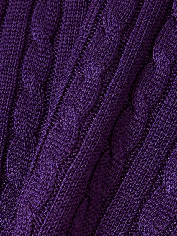 Ralph Lauren Cable-knit Silk Sweater