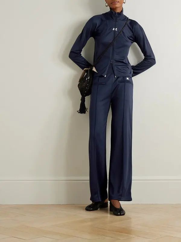 COURREGES Interlock Appliquéd Jersey Track Jacket