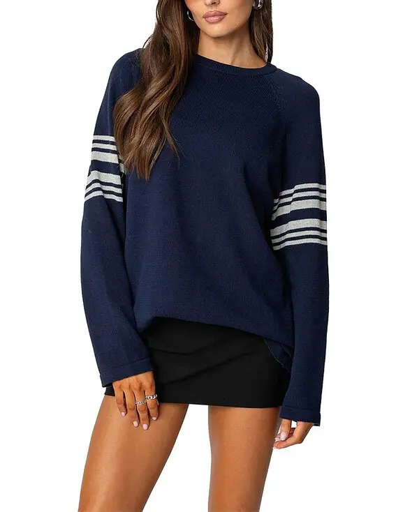 EDIKTED Contrast Stripe Knit Top