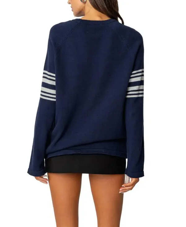 EDIKTED Contrast Stripe Knit Top