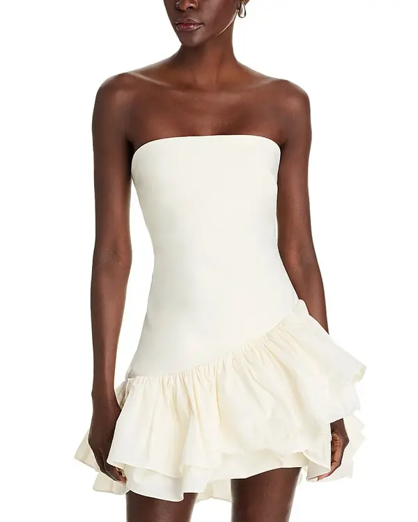Cinq À Sept Emily Strapless Mini Dress - Ivory