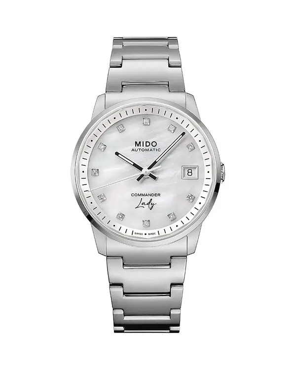 MIDO Commander Ii Lady 35mm Watch - White/silver