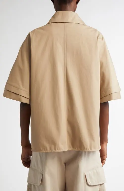 Max Mara Parole Twill Crop Cape Jacket
