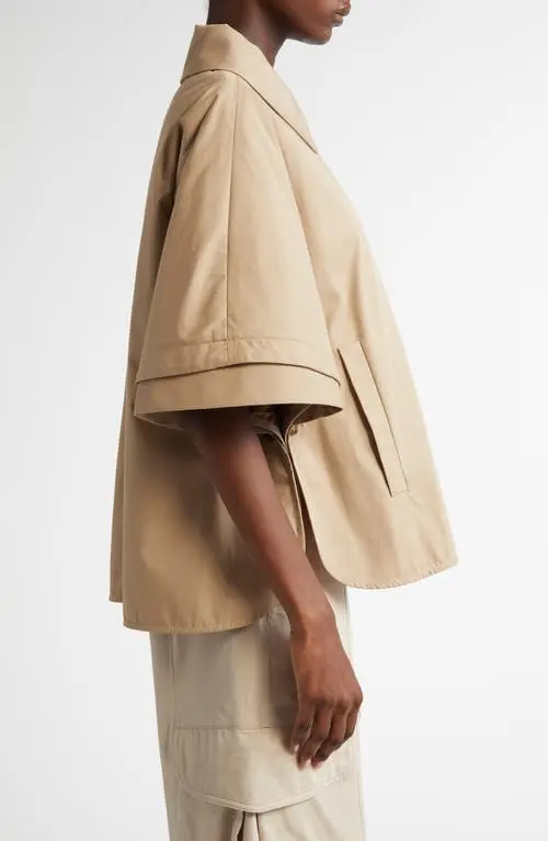 Max Mara Parole Twill Crop Cape Jacket