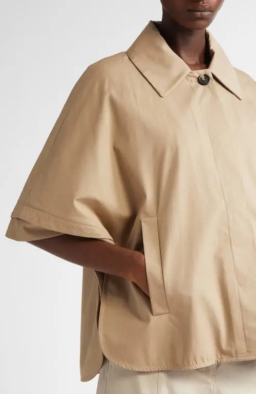 Max Mara Parole Twill Crop Cape Jacket