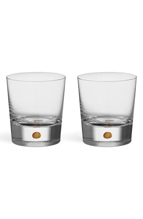 ORREFORS Intermezzo Set Of 2 Double Old Fashioned Glasses - Gold