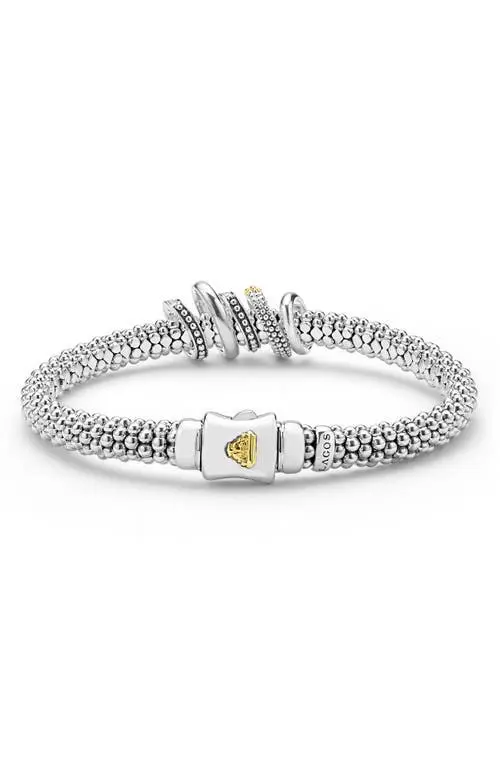 Lagos Caviar Lux Pavé Diamond Rope Bracelet