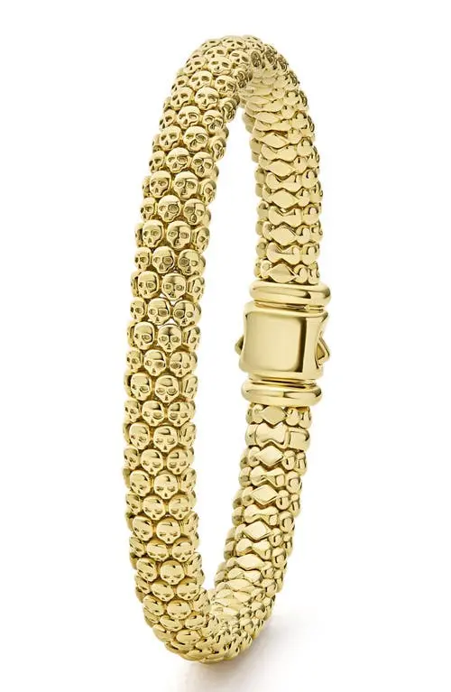 Lagos Anthem Caviar Skull Bracelet