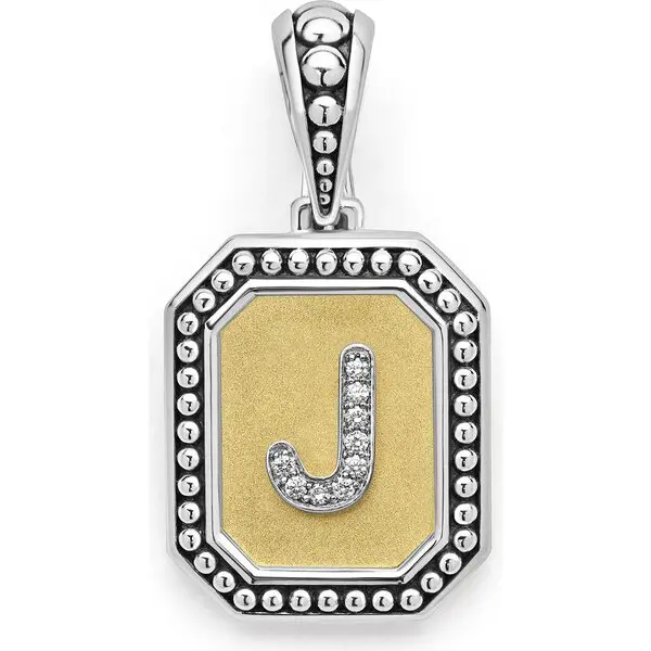 Lagos Signature Caviar Initial Enhancer - Two-tone J