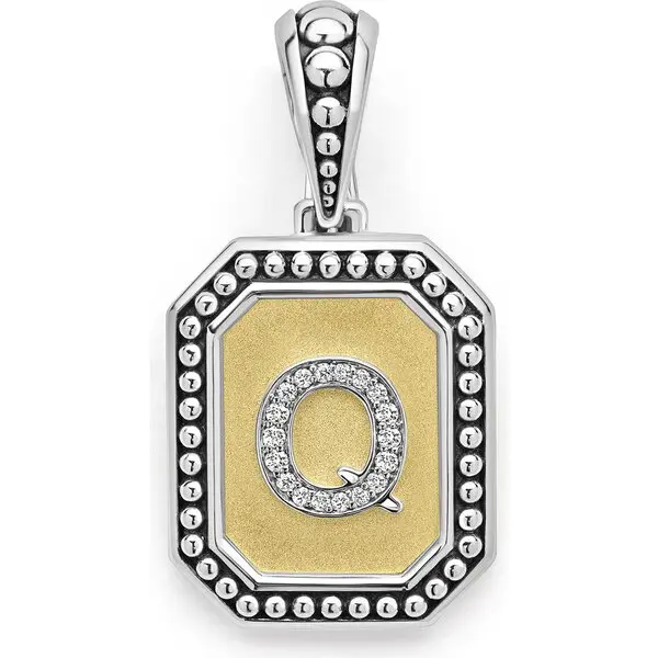 Lagos Signature Caviar Initial Enhancer - Two-tone Q