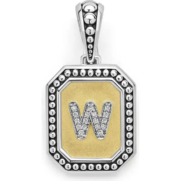 Lagos Signature Caviar Initial Enhancer - Two-tone W