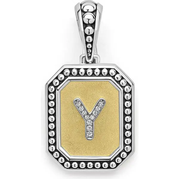Lagos Signature Caviar Initial Enhancer - Two-tone Y