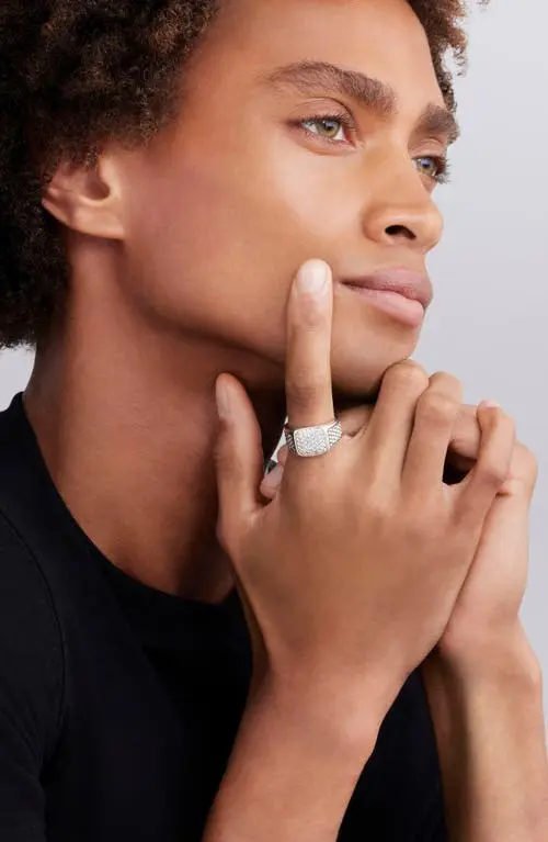 Lagos Anthem Pavé Diamond Signet Ring