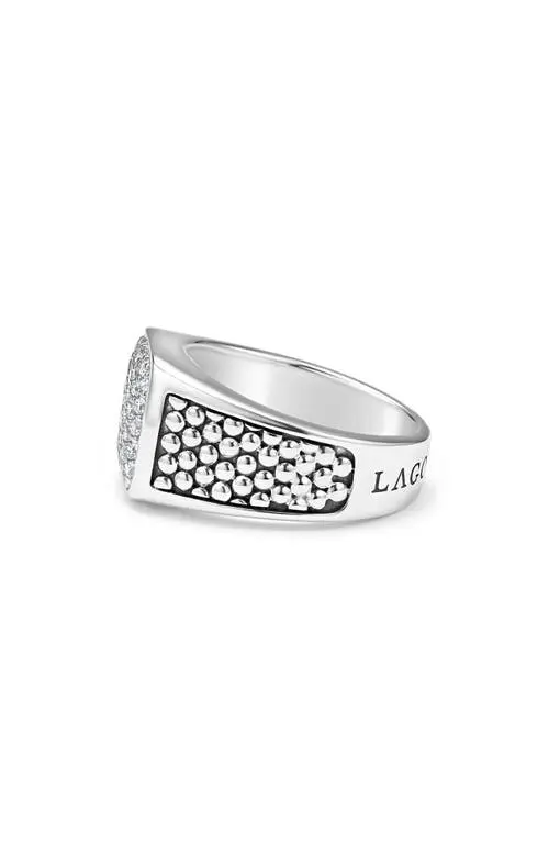 Lagos Anthem Pavé Diamond Signet Ring