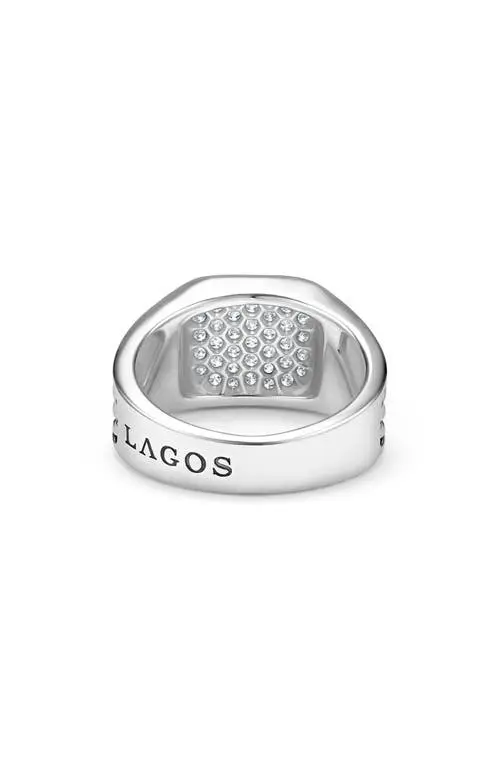 Lagos Anthem Pavé Diamond Signet Ring