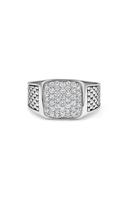Lagos Anthem Pavé Diamond Signet Ring