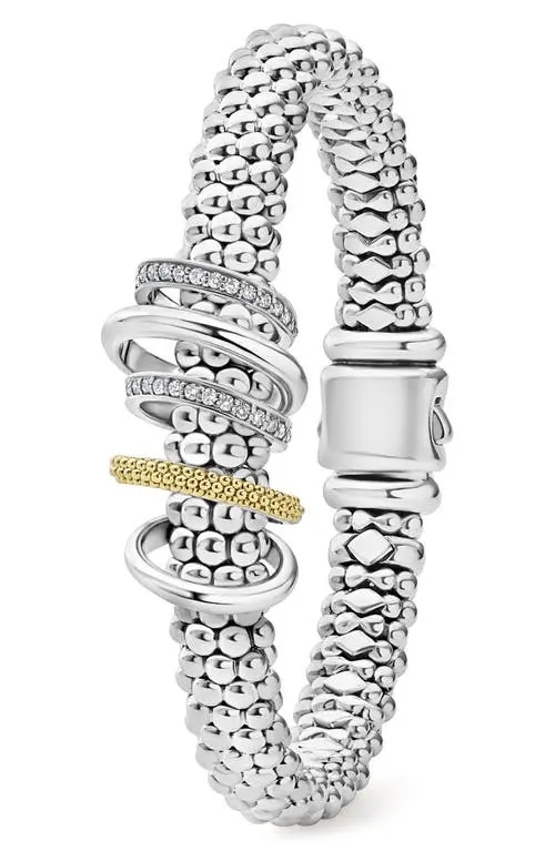 Lagos Caviar Lux Pavé Diamond Rope Bracelet - Two-tone