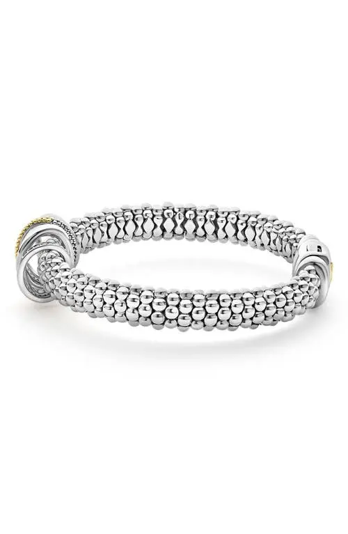 Lagos Caviar Lux Pavé Diamond Rope Bracelet - Two-tone
