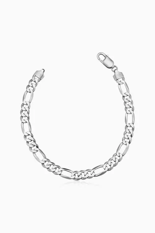 ORADINA Founders Figaro Chain Bracelet - Silver