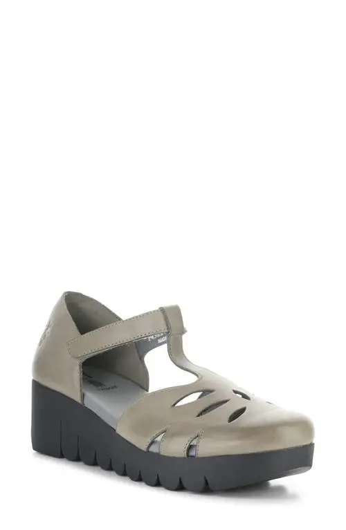 Fly London Velt Platform Wedge Sandals - Grey